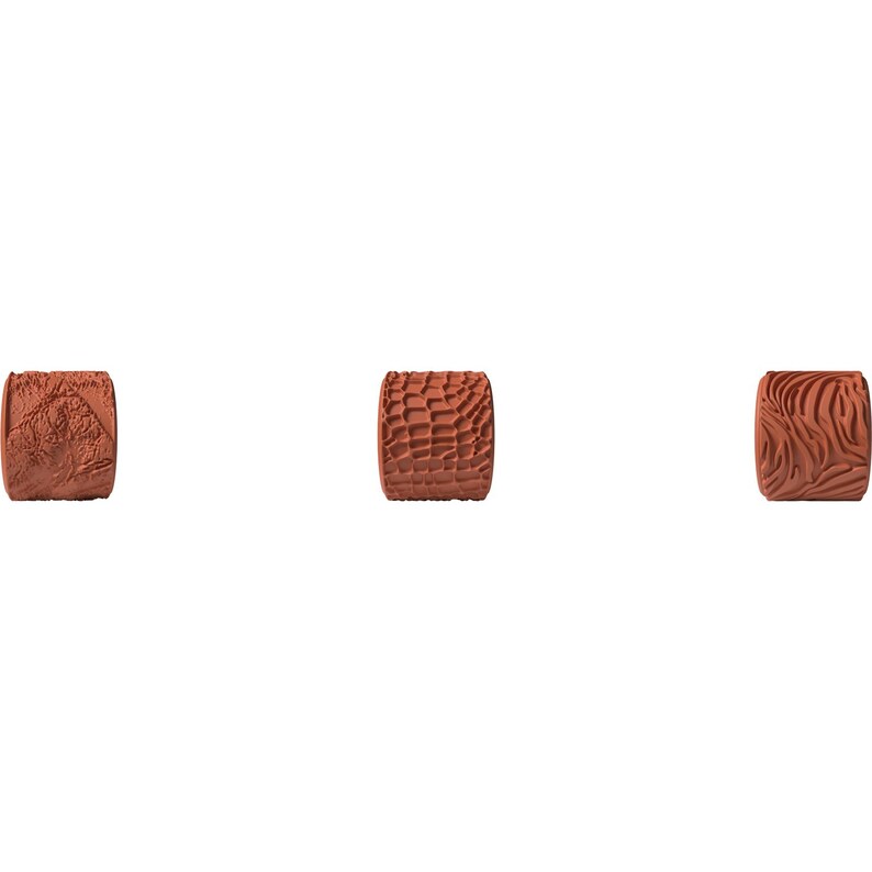 Leather 17 Middle Texture Rollers Set #1 | 3D Printed Craft Tool ...