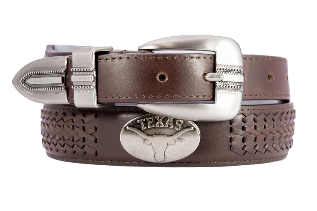 Texas Longhorns Men's Collegiate Leather Belt. UT Longhorns Gift. Texas ...
