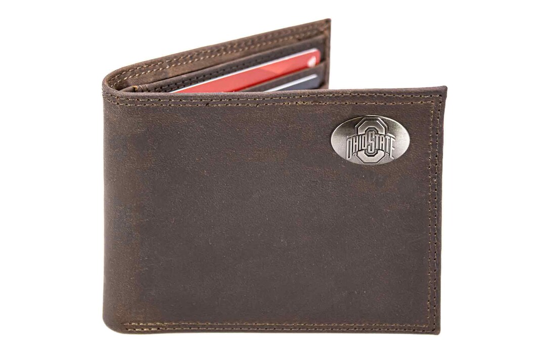 Ohio State Buckeyes Men's Collegiate Bifold Leather Wallet. Ohio State ...