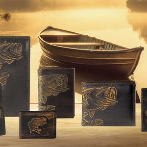 Bass Trifold Leather Wallet. Brown Burnished Full Grain Finish With ...