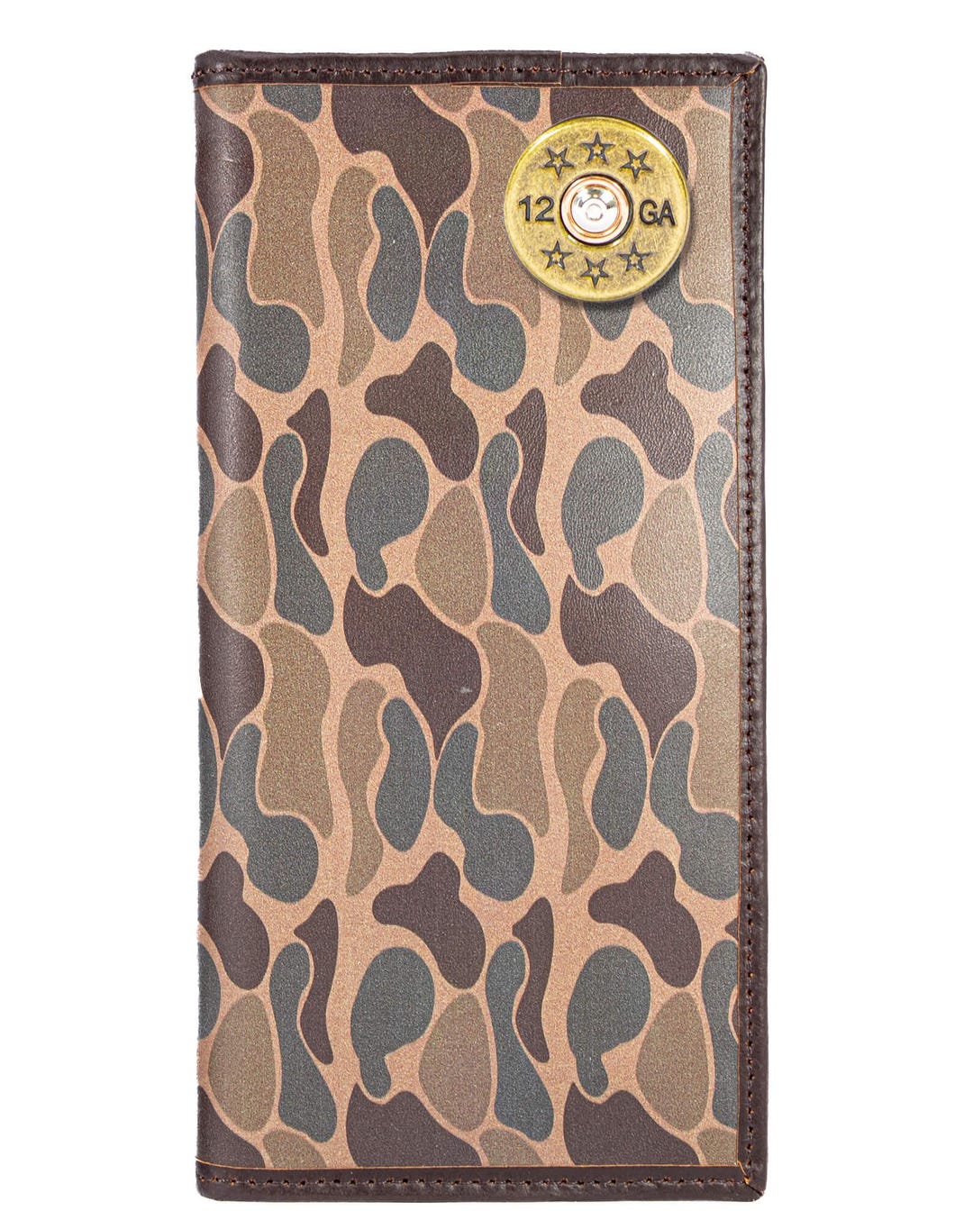 Shotshell Men's Secretary Old School Camo Leather Wallet. Full Grain ...