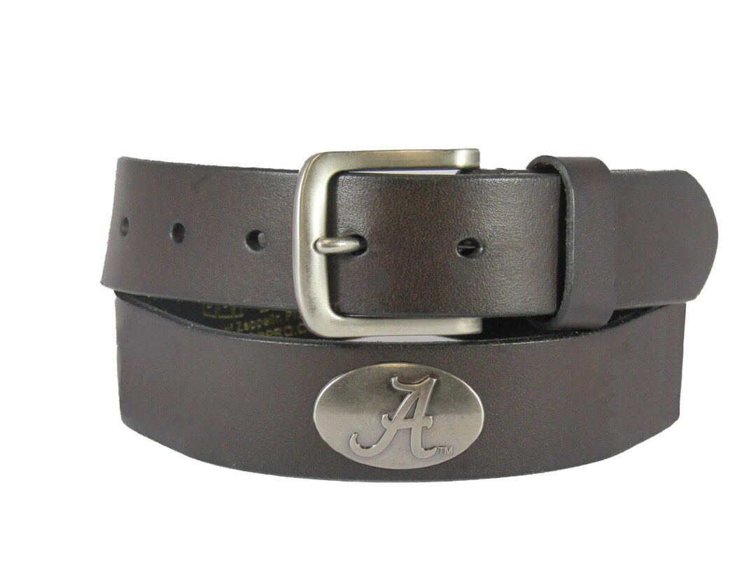 Alabama Crimson Tide Men's Collegiate Leather Belt - Casual Belt in ...