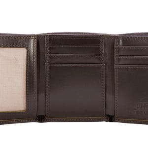 USA Flag Men's Trifold Old School Camo Leather Wallet. Full Grain ...
