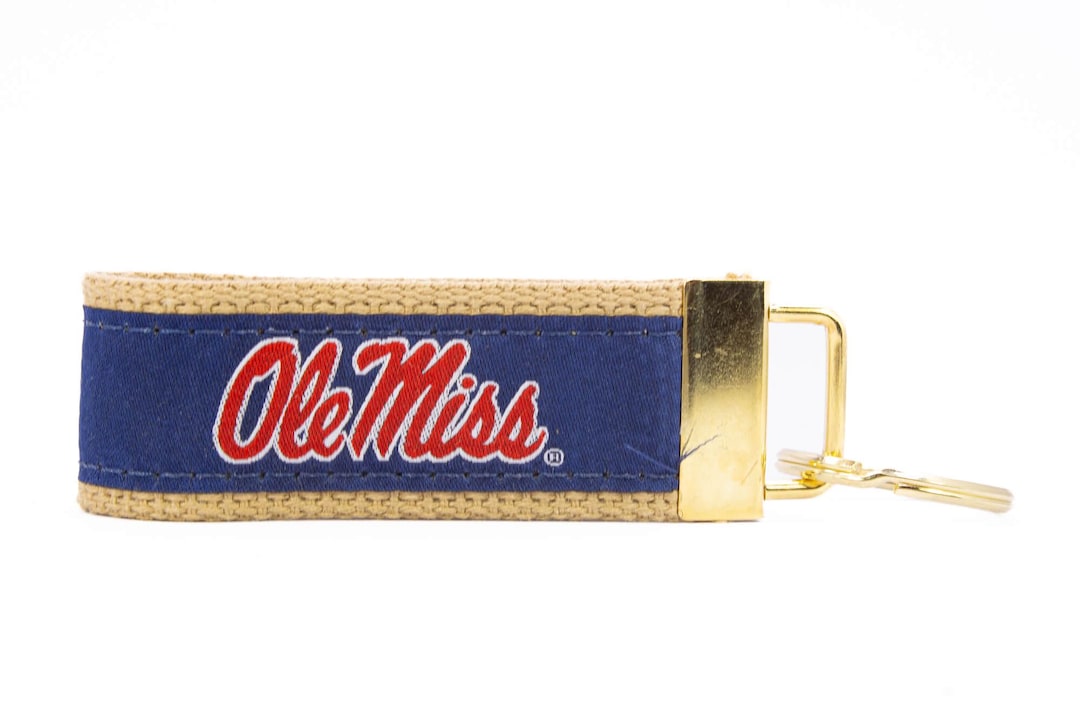Ole Miss Rebels Collegiate Woven Ribbon Key Chain. Ole Miss Key Fob ...