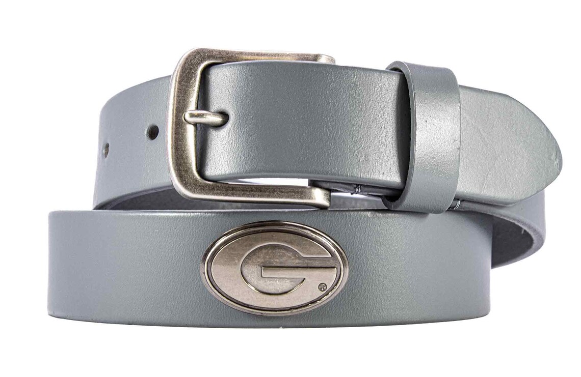 Georgia Bulldogs Men's Collegiate Leather Belt - Casual Belt in Brown ...