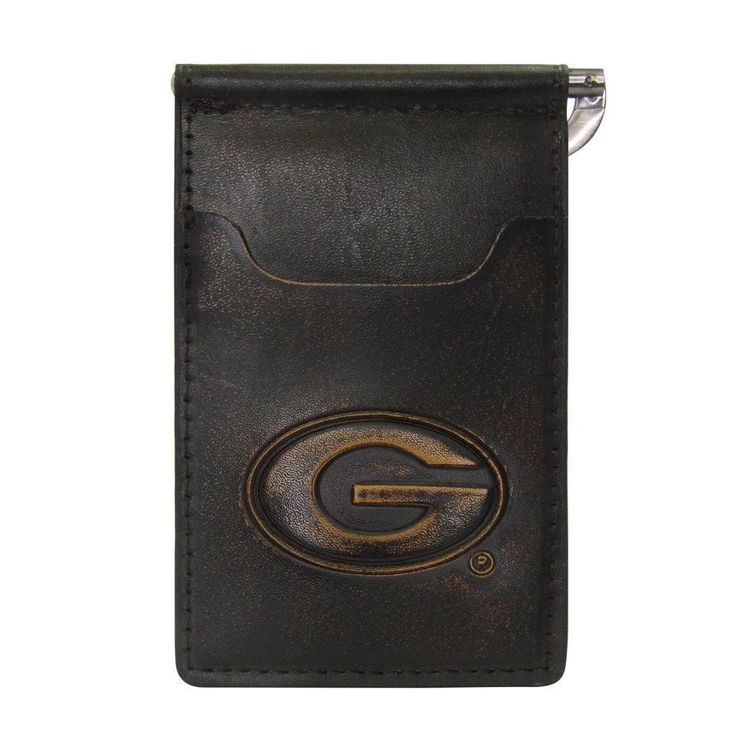 Georgia Bulldogs Men's Collegiate Front Pocket Clip Leather Wallet ...