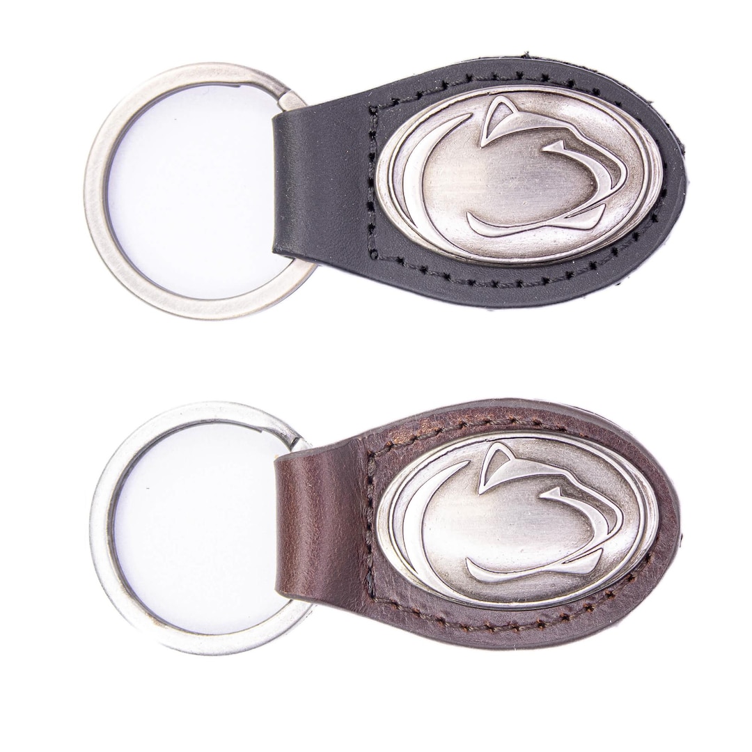 Penn State Oval Leather Key Fob. Sturdy Split Ring and Durable ...