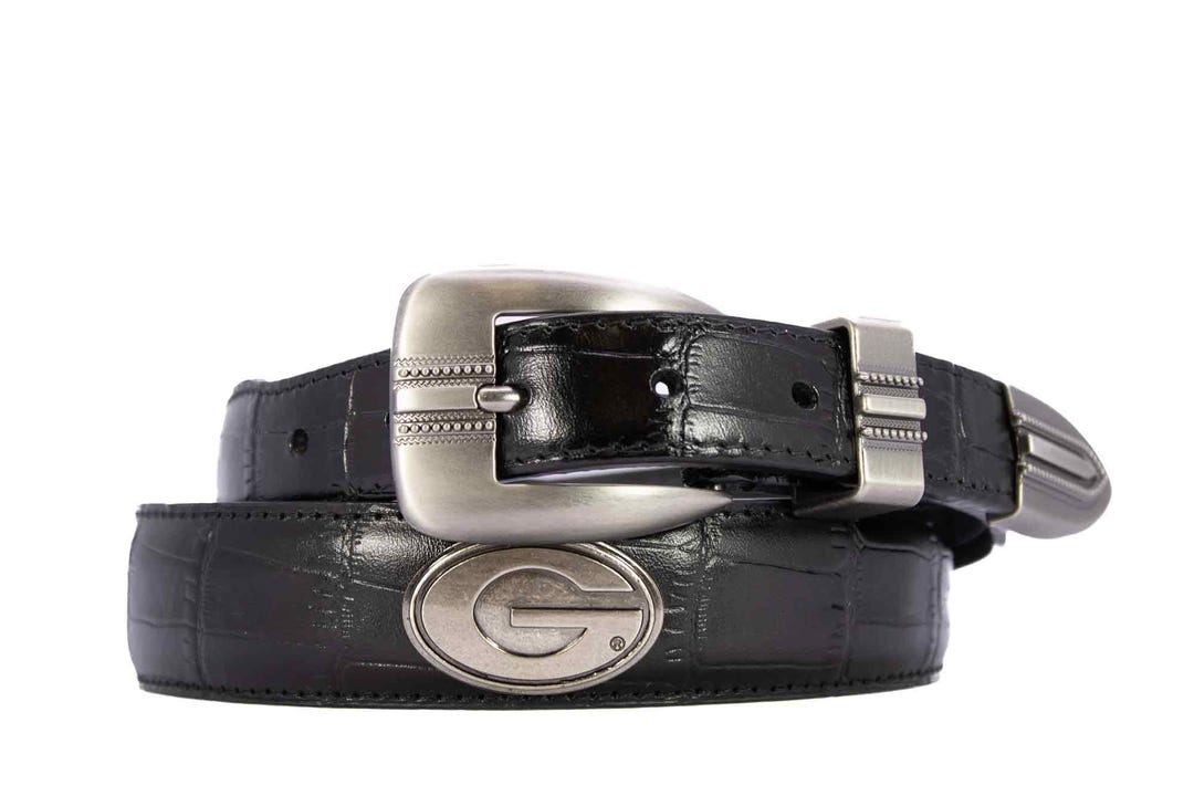 Georgia Bulldogs Men's Dressy Leather Belt. Georgia Gift. UGA Dawgs ...