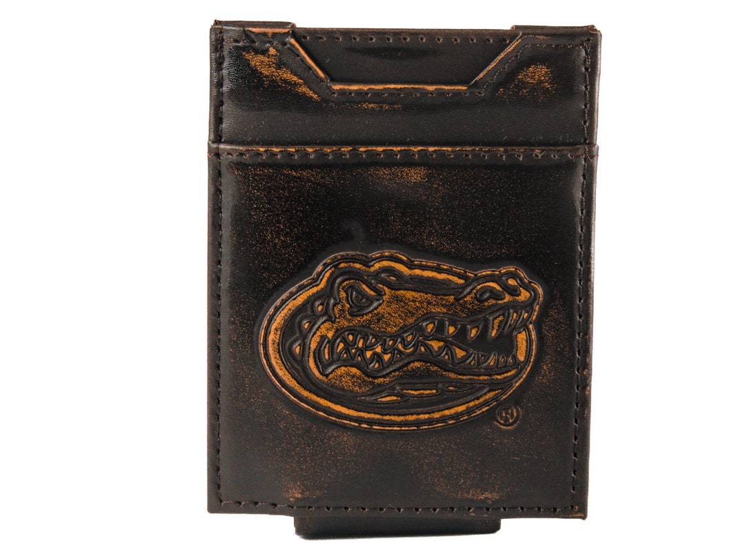 Florida Gators Men's Collegiate Magnetic Front Pocket Leather Wallet ...