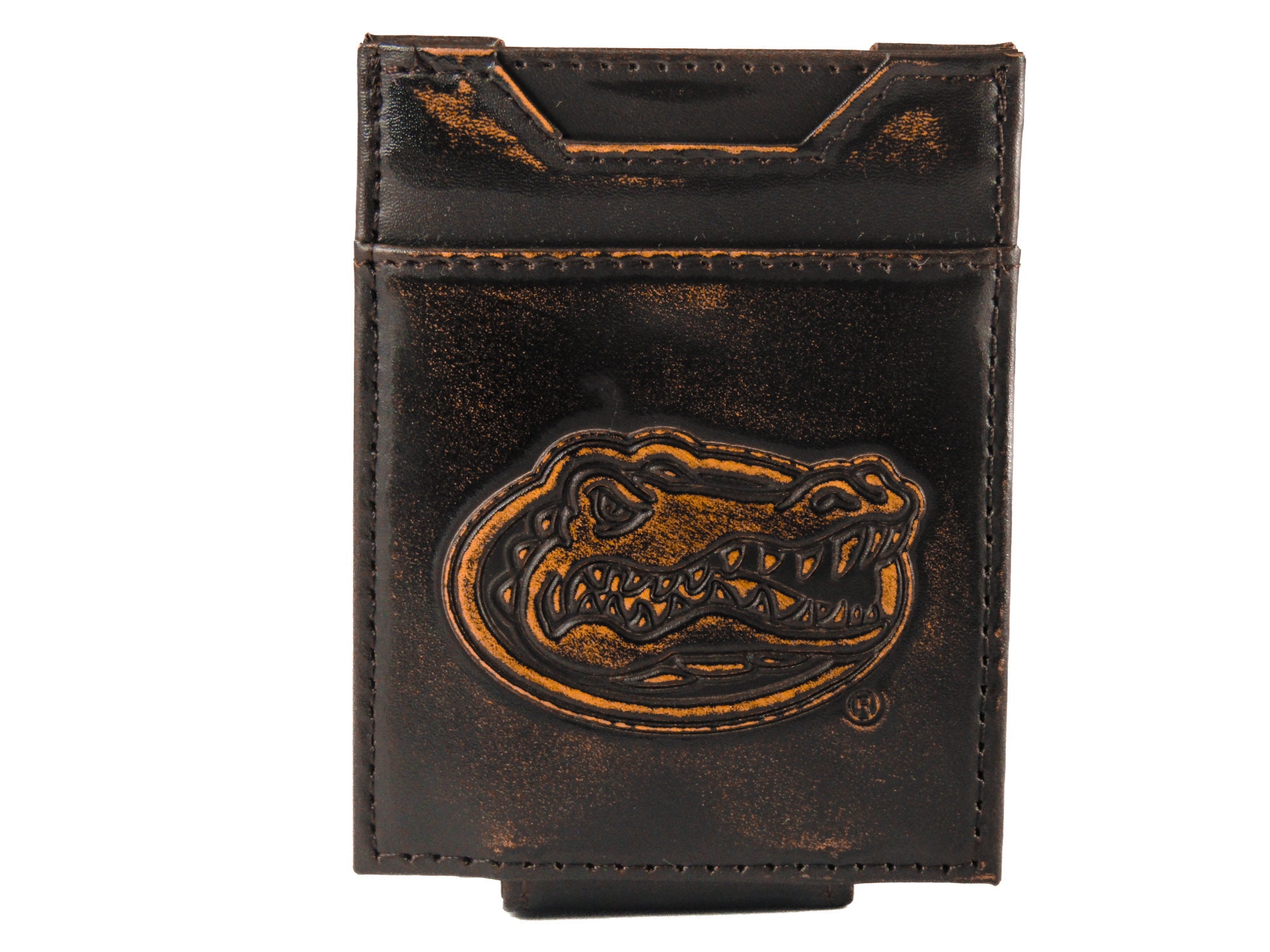 Comic Book Display Cases NCAA Florida Gators Leather Trifold Wallet ...