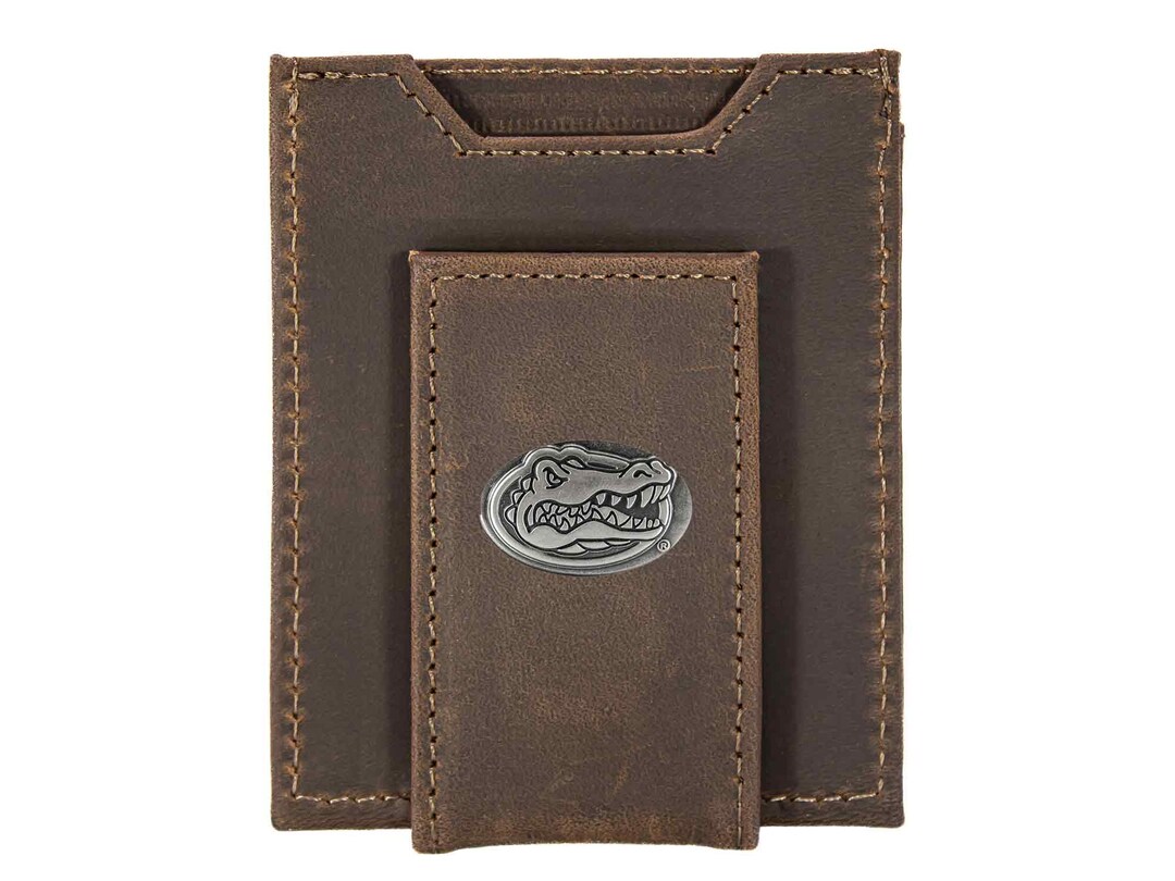 Florida Gators Men's Collegiate Magnetic Front Pocket Leather Wallet ...