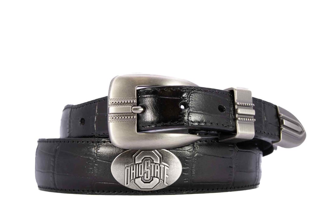 Ohio State Buckeyes Men's Dressy Leather Belt. Buckeyes Gift. OSU Merch ...