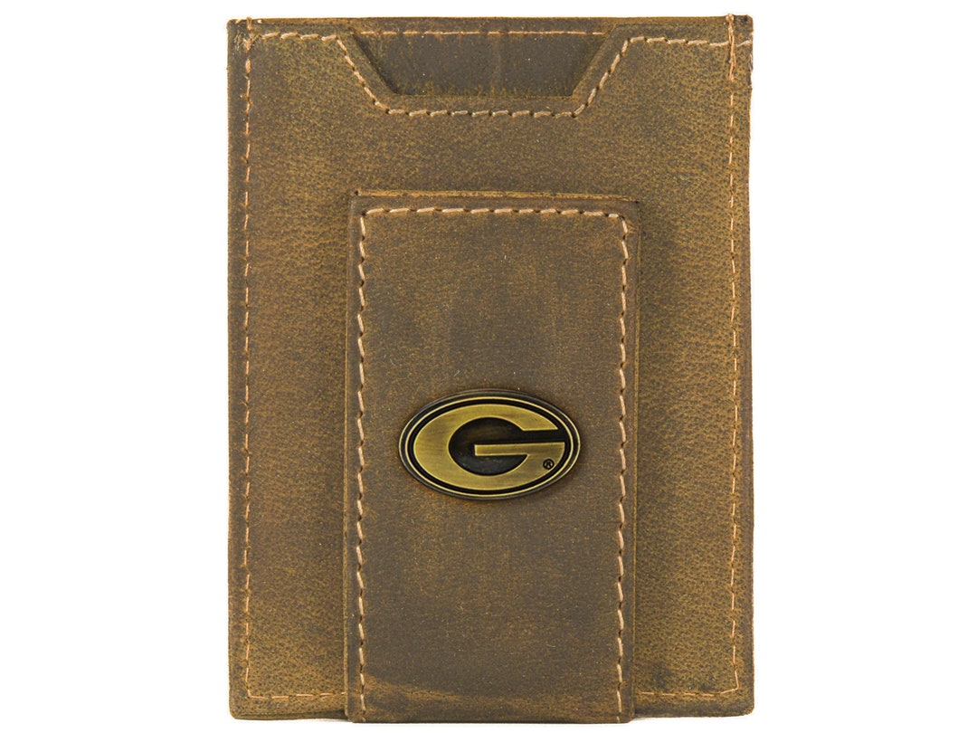 Georgia Bulldogs Men's Collegiate Magnetic Front Pocket Leather Wallet ...