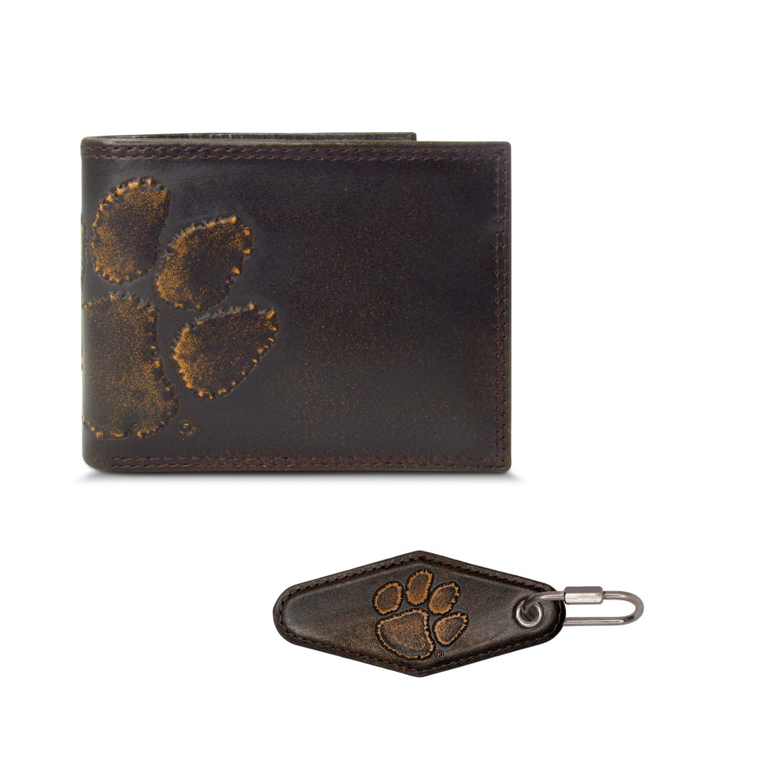 Clemson Tigers Men's Collegiate Bifold Leather Wallet - Clemson Key ...