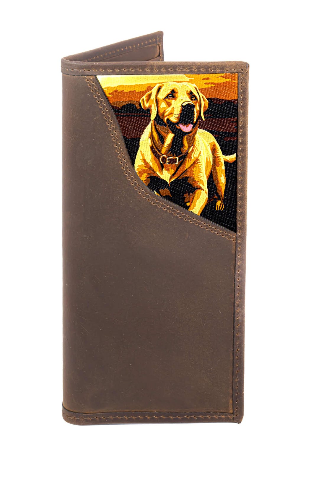 Lab Men's Secretary Tall Woven Patch Leather Wallet. - Etsy