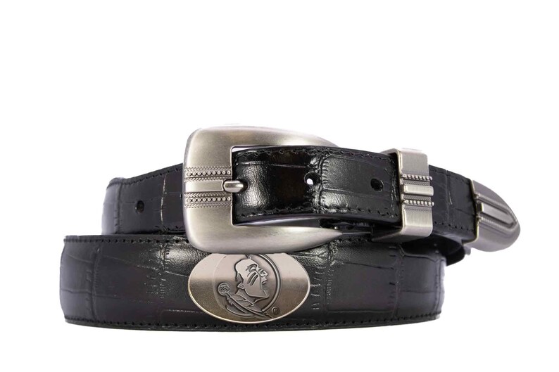 FSU Seminoles Men's Dressy Leather Belt. FSU Gift. Noles Merch. Croc ...