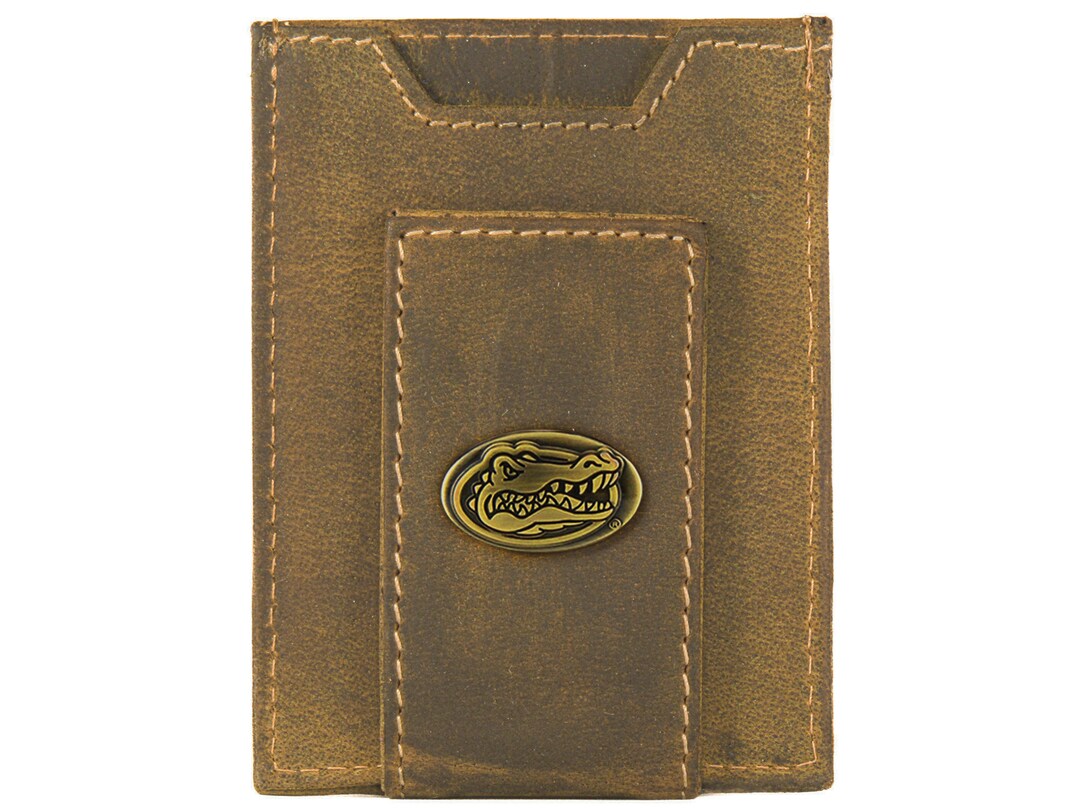 Florida Gators Men's Collegiate Magnetic Front Pocket Leather Wallet ...