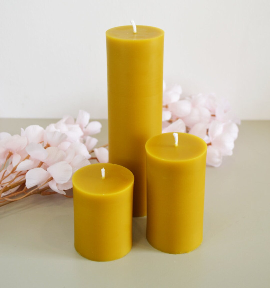 Classic Candles, 100% Beeswax Handmade - Etsy UK