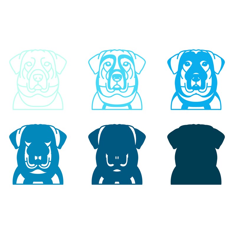 Laser Cut File Dog .dxf .ai .eps .pdf .png .svg Paper Cut Laser Layerd ...