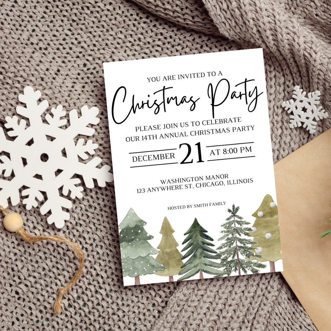 Holiday Work Party Invitation | Instant Download | Jingle and Mingle ...