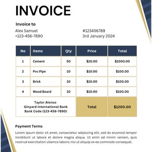 Invoice Templates in Modern and Professional - Etsy