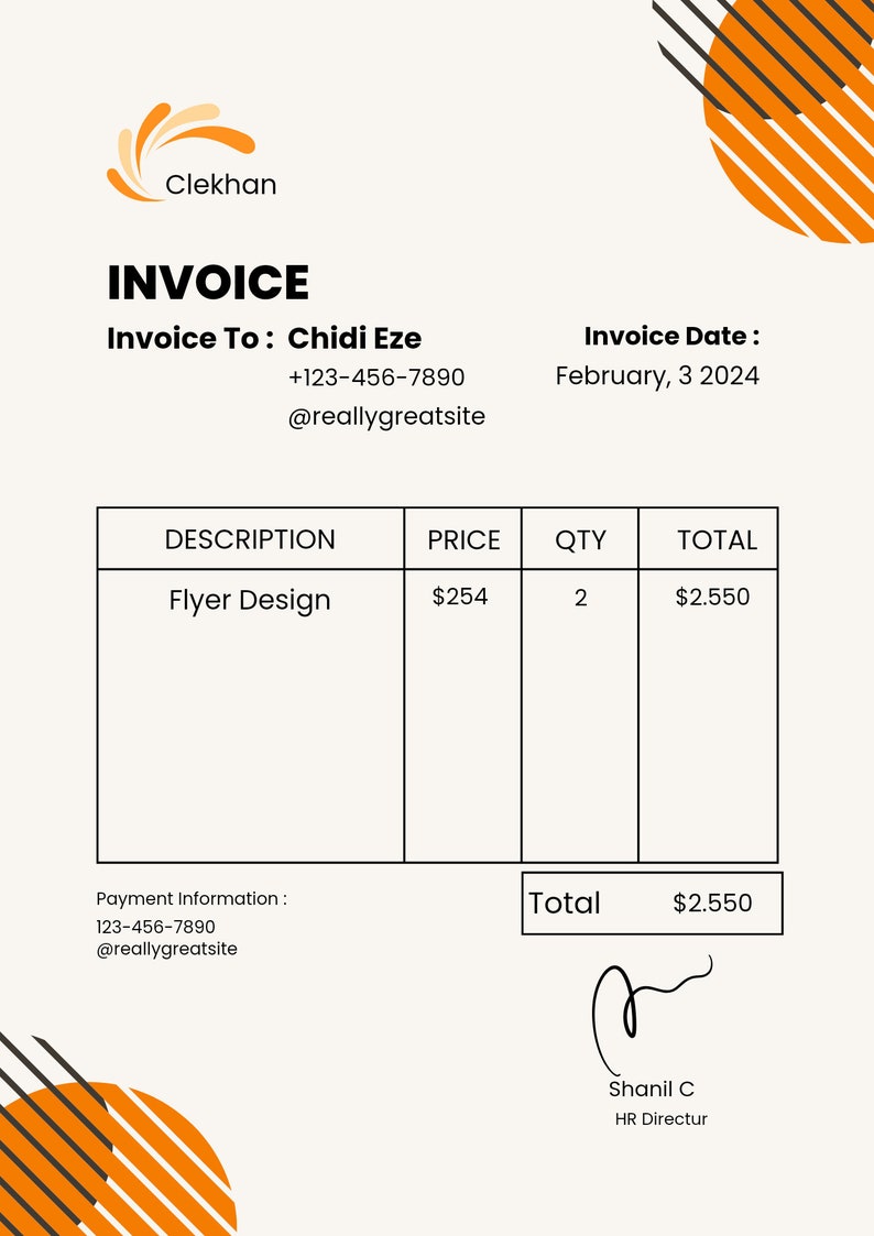 Invoice Templates in Modern and Professional - Etsy
