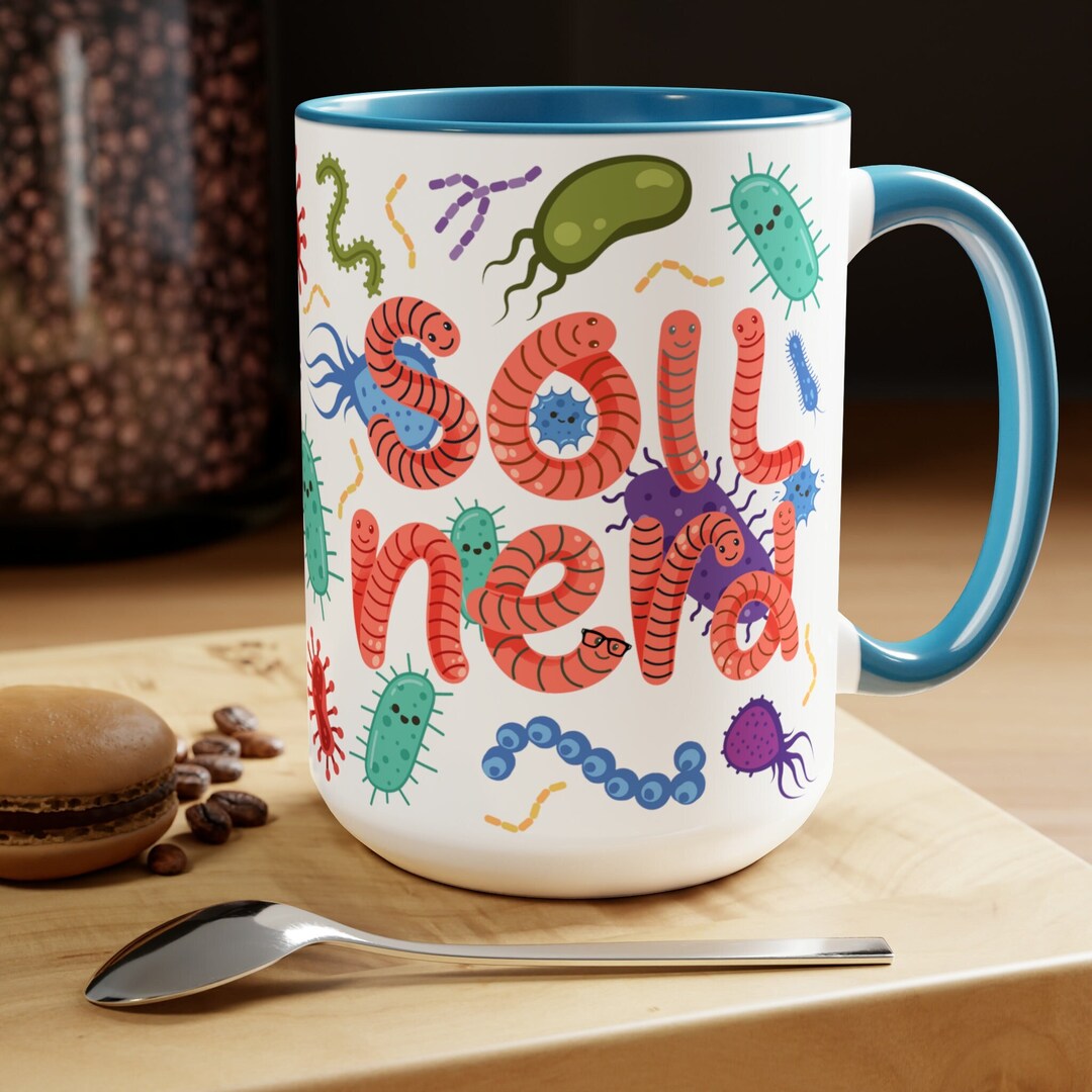 Soil Nerd Two-tone Coffee Mugs, 15oz, Gift for a Composting Soil Lover ...