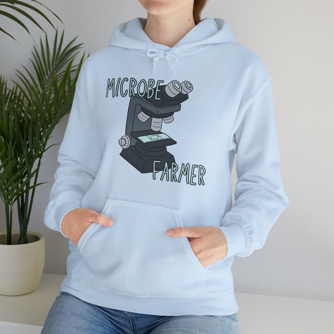 Microbe Farmer Hooded Sweatshirt, Gift for Microbiologist, Composter ...
