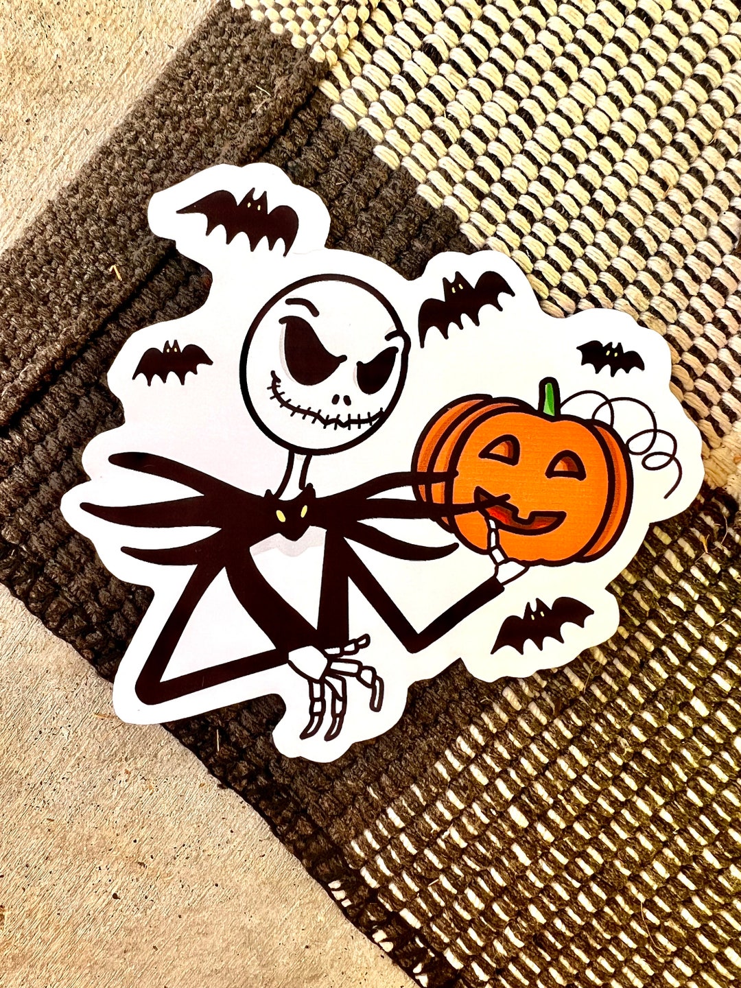 Cute Jack Skellington Waterproof Vinyl Sticker - Etsy