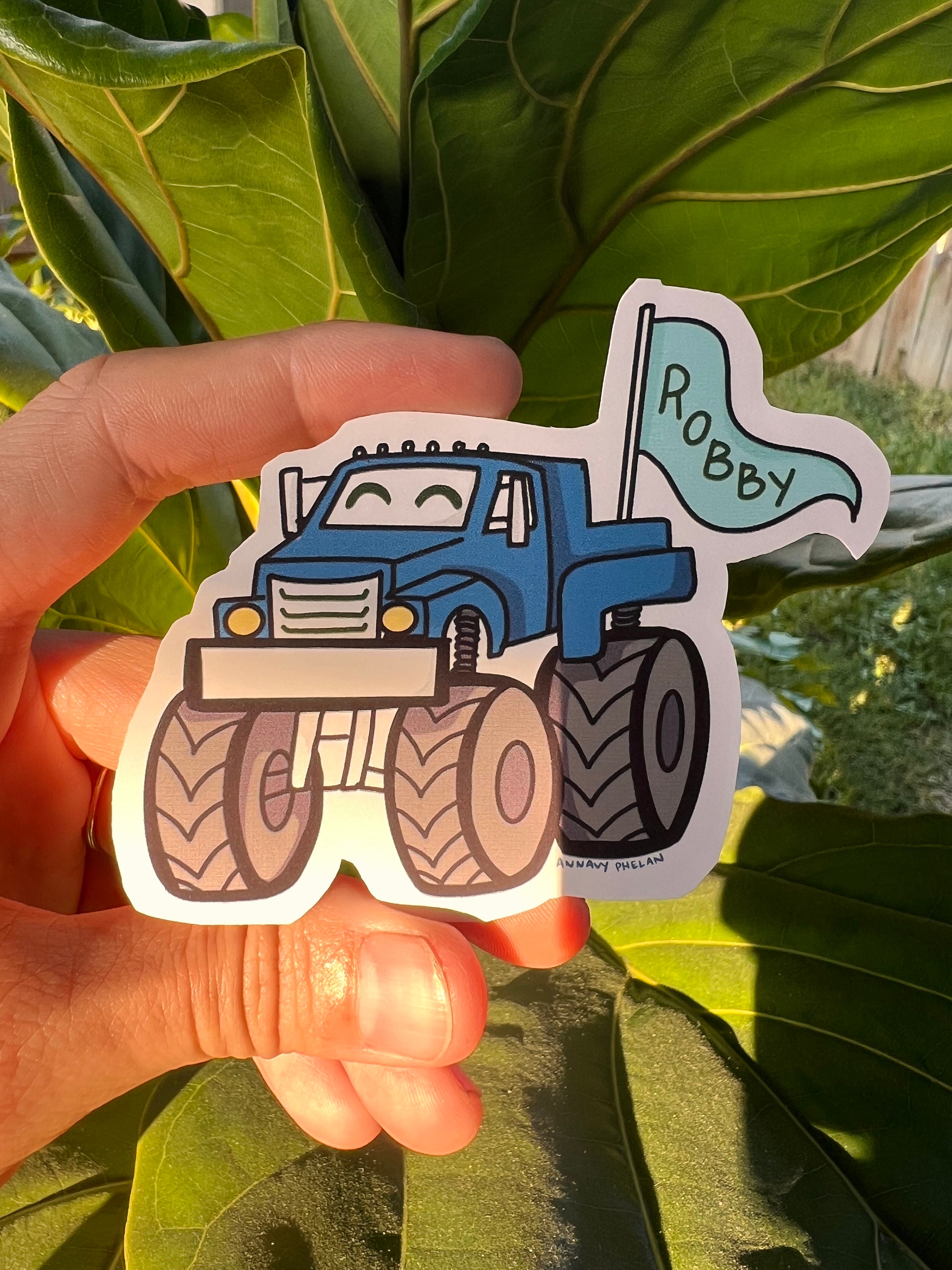 Customizable Monster Truck Vinyl Matte Sticker - Etsy