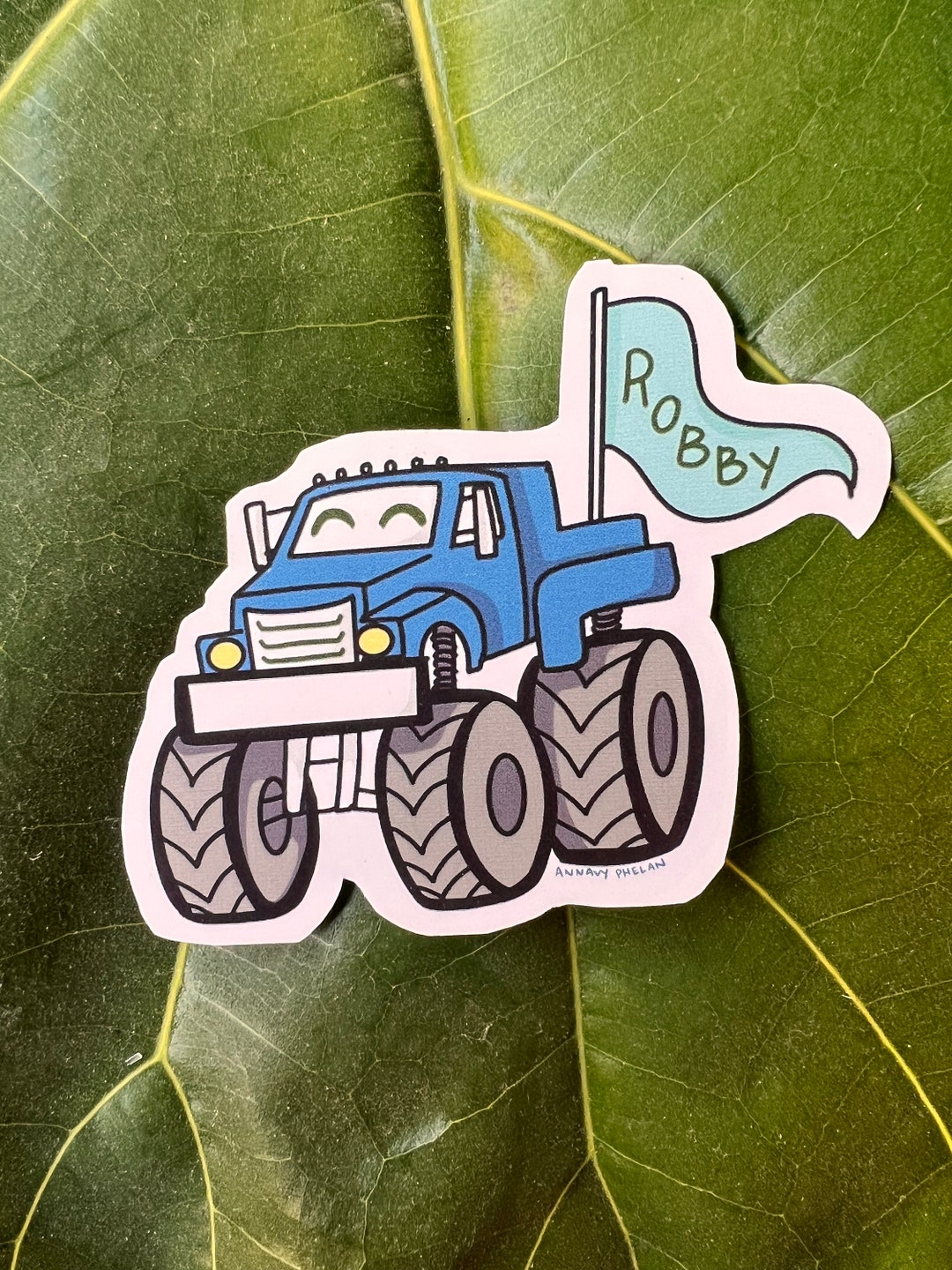 Customizable Monster Truck Vinyl Matte Sticker - Etsy