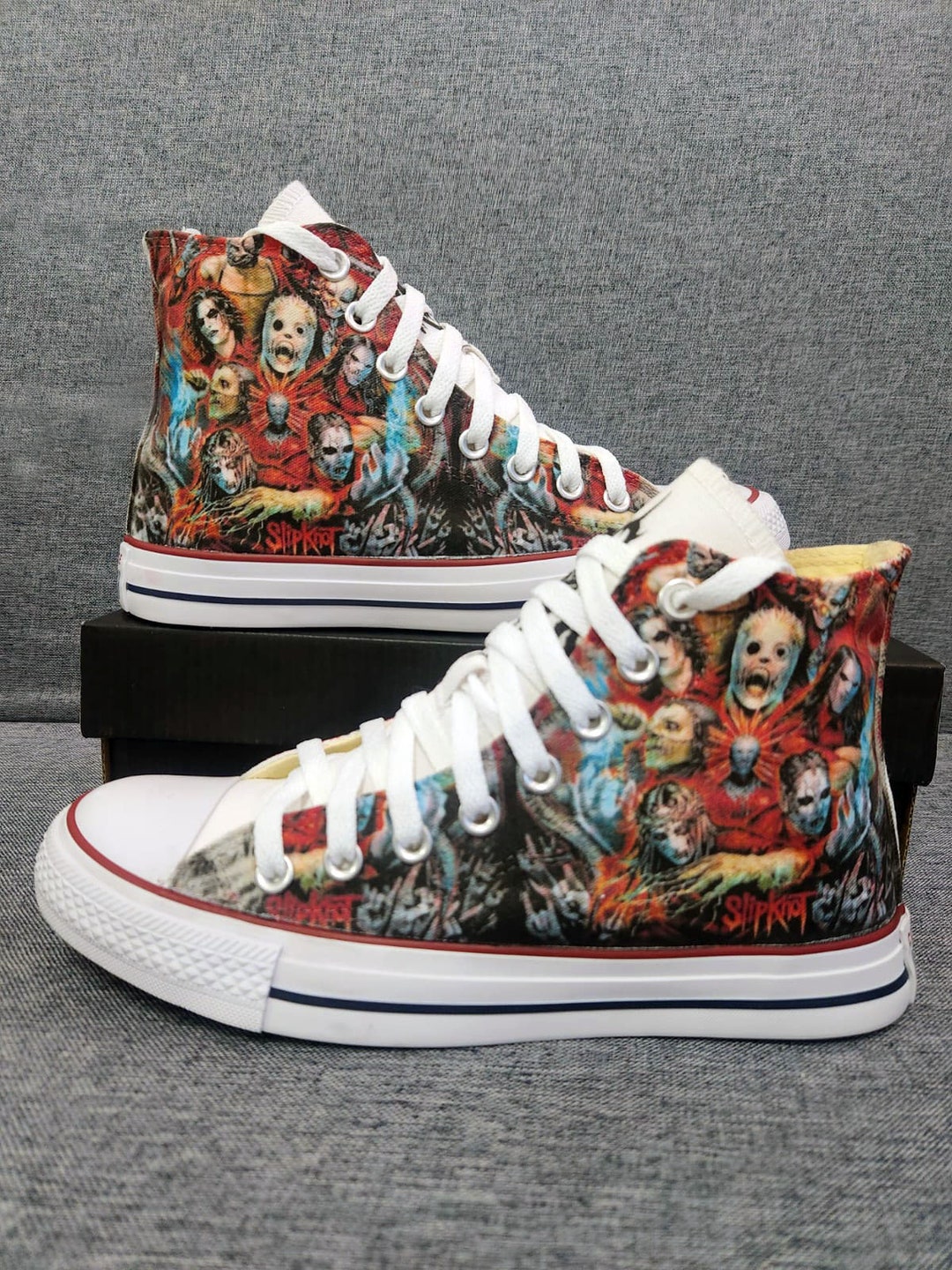 Slipknot Fan Art Custom Hand Made Hi Top Converse Shoes, Gift for Metal ...
