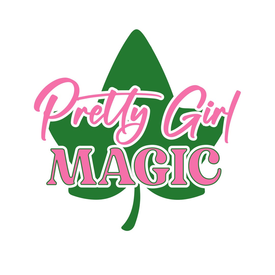 AKA Pretty Girl Magic #1 on White T-shirt - Etsy