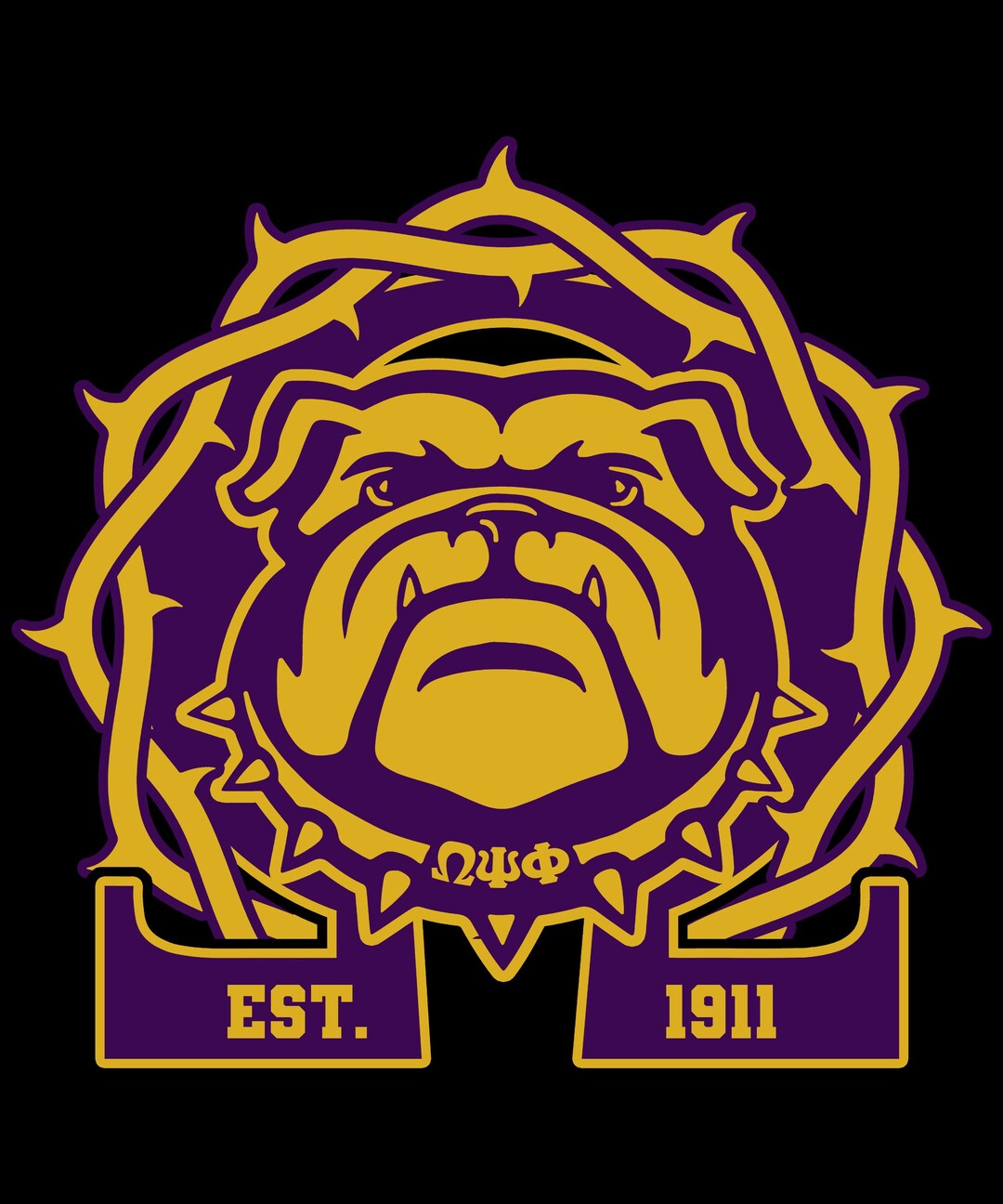 Omega Psi Phi Bulldog on Purple T-shirt - Etsy