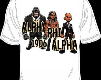 Alpha Phi Alpha Pharoah 2 on White T-shirt - Etsy