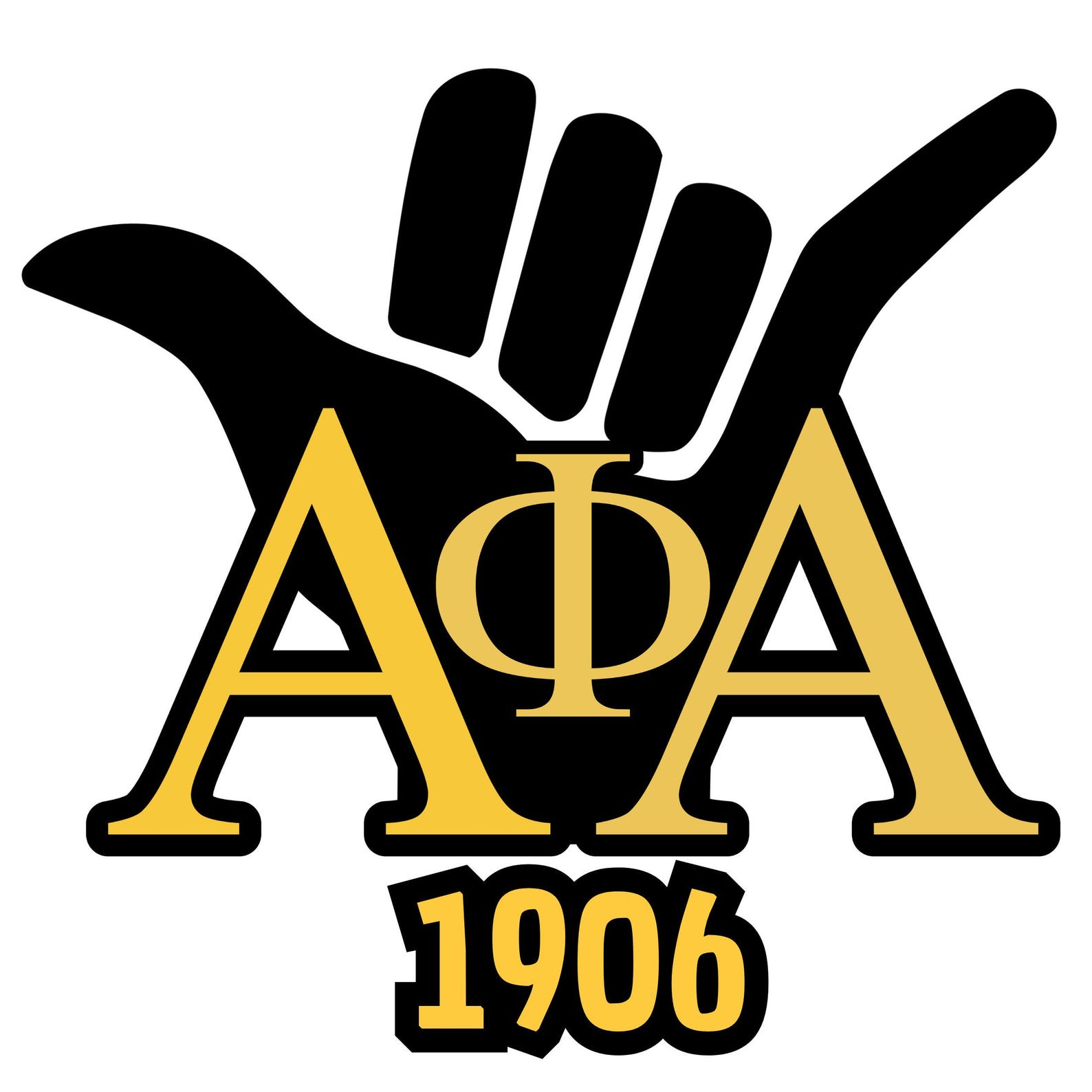 Alpha Phi Alpha Hand on White T-shirt - Etsy
