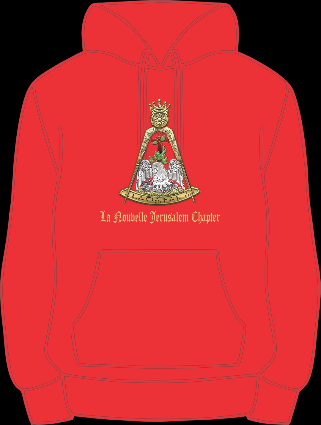 18th Degree Lodge of Perfection Red Masonic Hoodie - Etsy