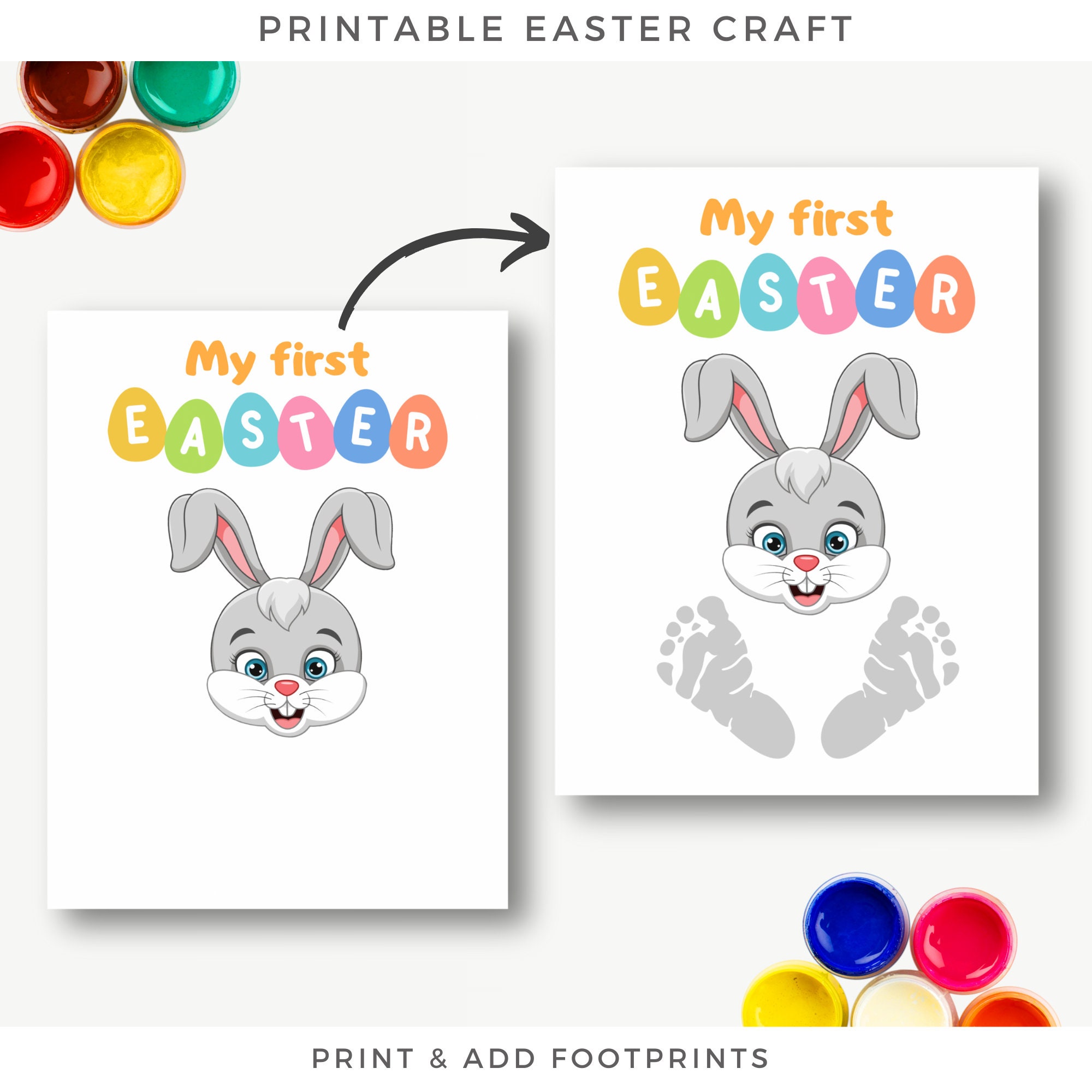 Printable Easter Footprint Craft My First Easter Baby Footprint ...
