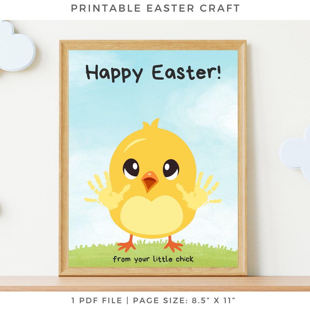 Printable Easter Handprint Craft Toddler Activity Handprint Art Easter ...