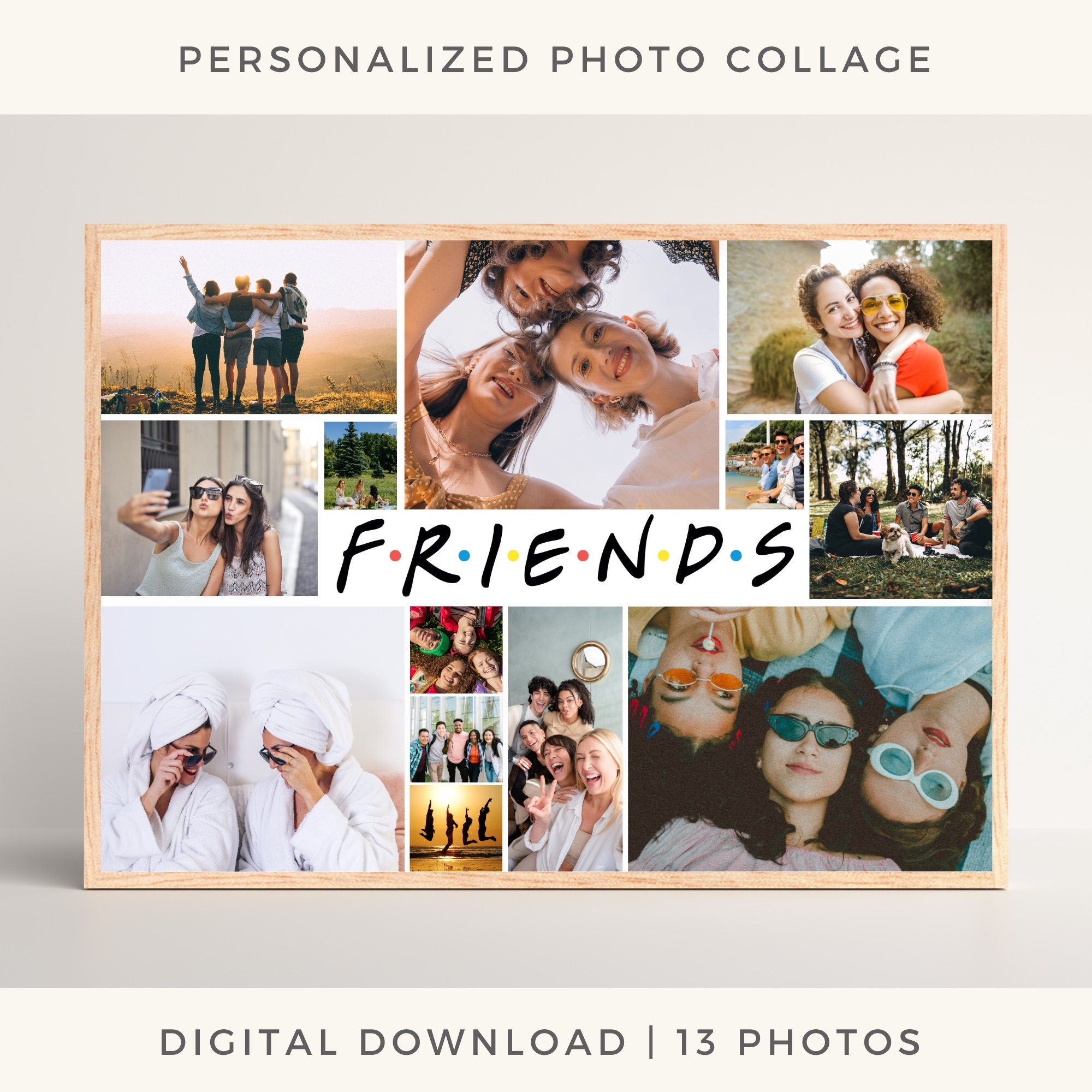 Friends Photo Collage Personalized Photo Collage Best Friends Photo ...