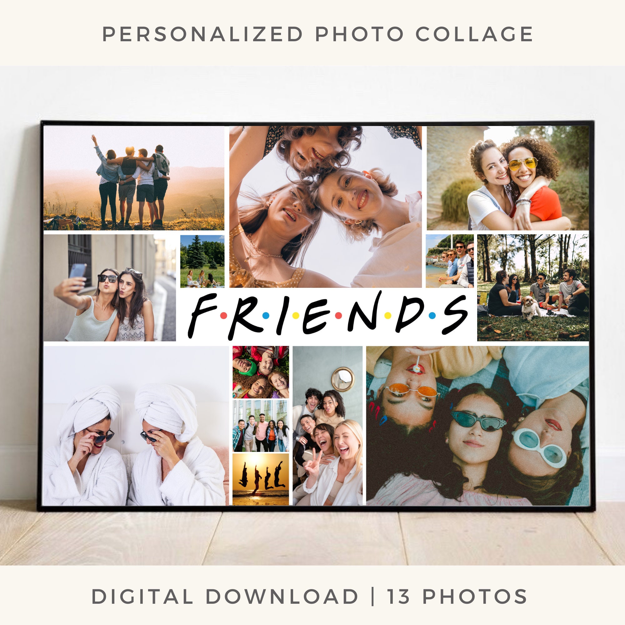 Friends Photo Collage Personalized Photo Collage Best Friends Photo ...