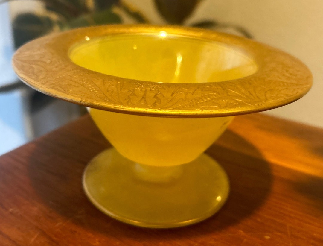 MYRA Golden Glass WMF Platter by Karl Weidmann - Etsy