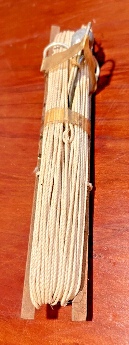 Unique Wood Fishing Handline Treble Hook & Weight - Etsy