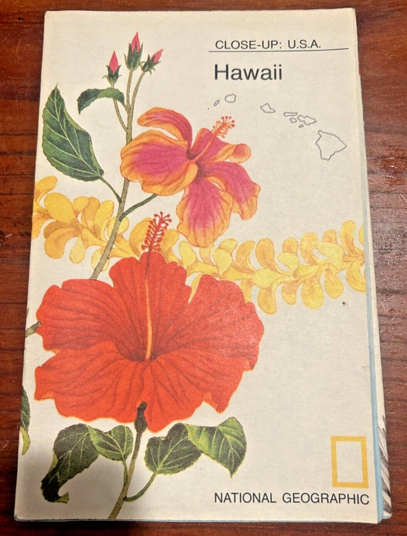 HAWAII Double Sided , DIY Map by National Geographic April 1976, DIY ...