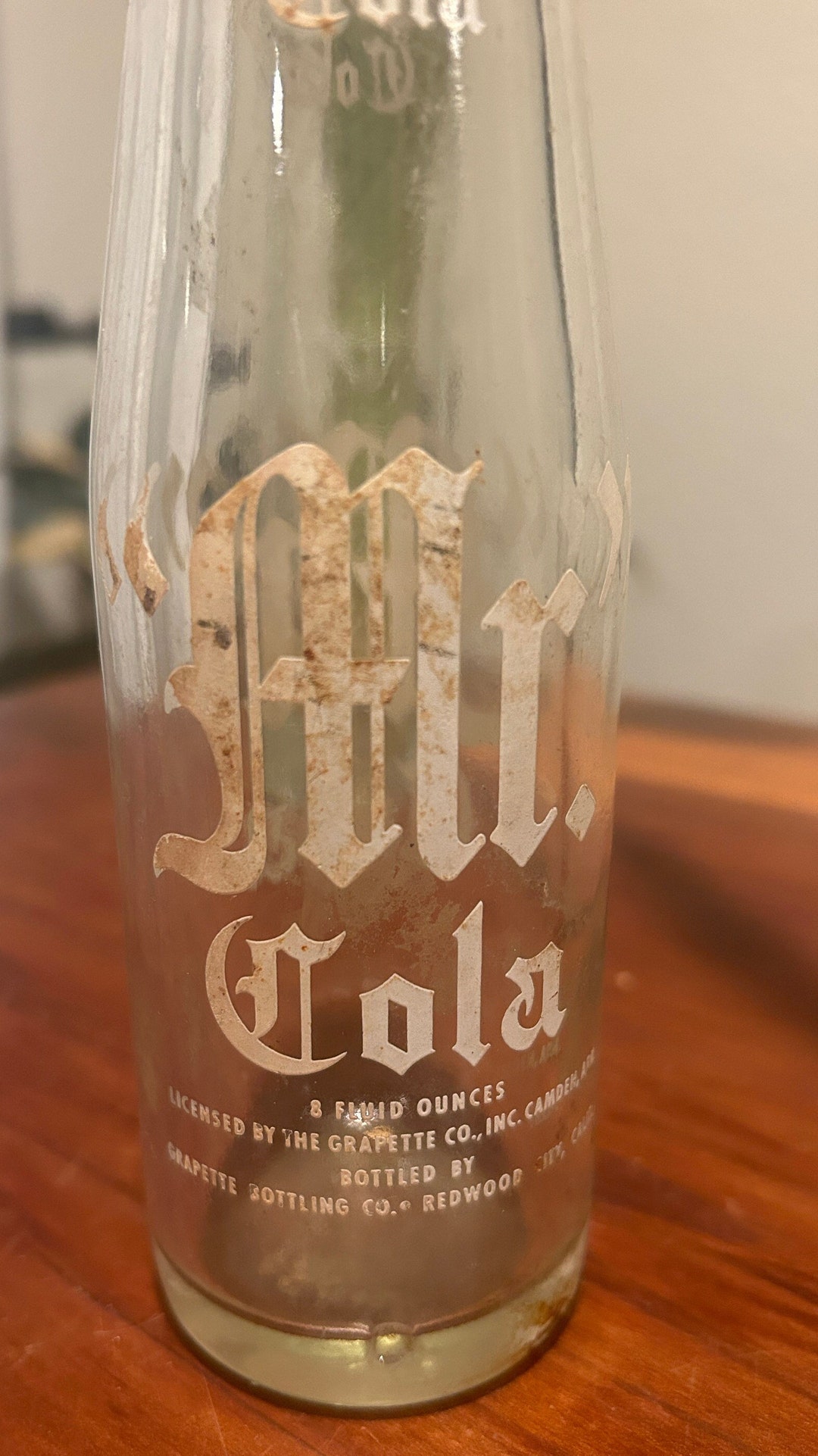 Vintage Mr. Cola Clear Glass Soda Bottle 8oz, 8 Tall - Etsy