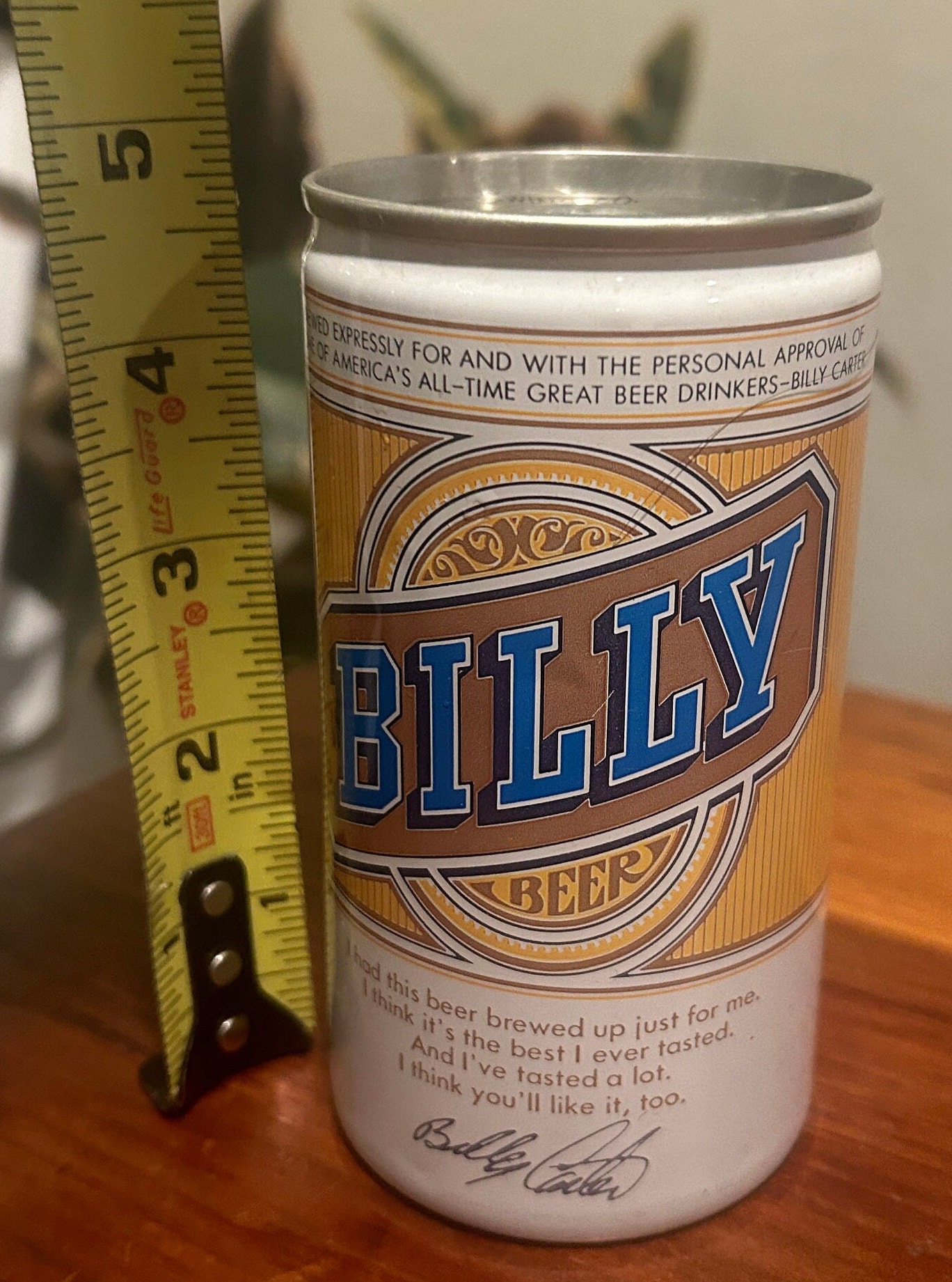 5" Billy Carter Beer Unopened but Empty Can of 1970's - Etsy