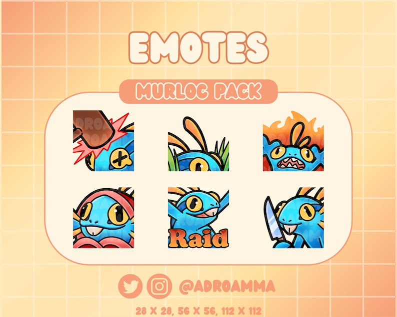 6 Twitch Emotes World of Warcraft Murloc Pack - Etsy