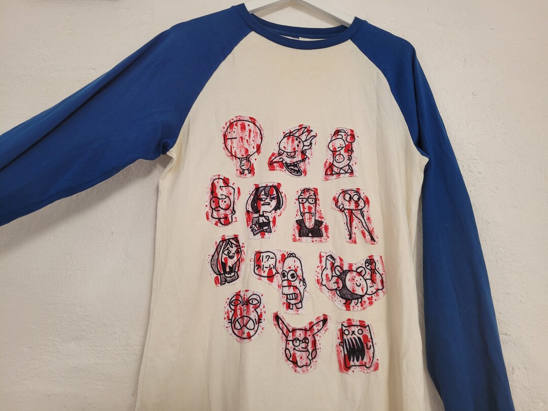 Cartoon Themed Upcycled Sweatshirt - Etsy