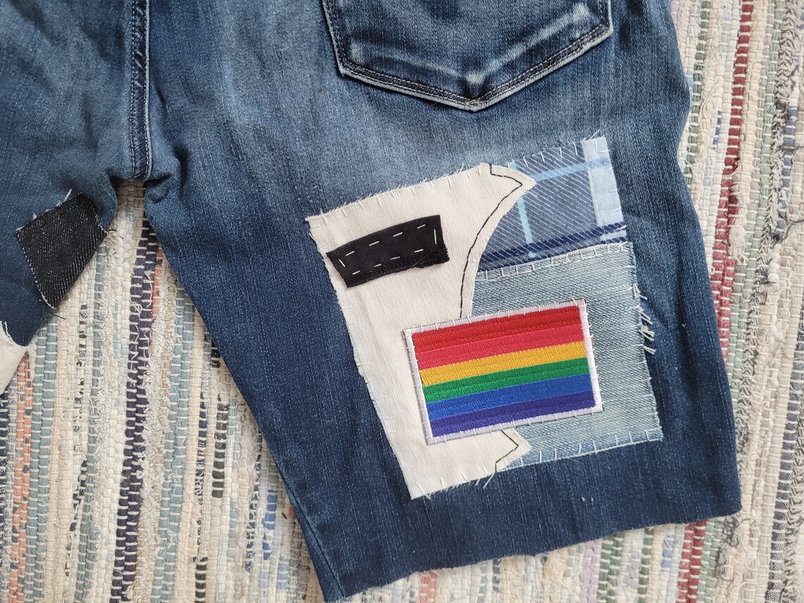 Upcycled Second Hand Denim Shorts - Etsy Canada