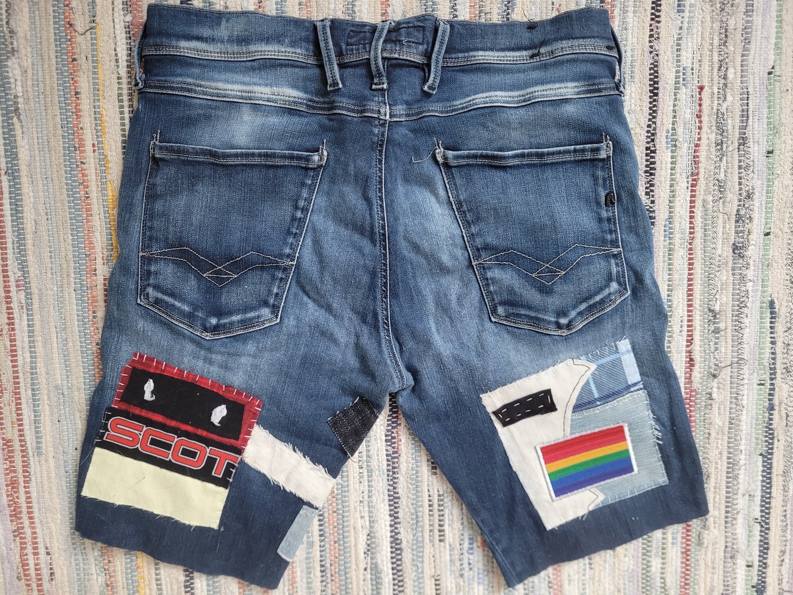 Upcycled Second Hand Denim Shorts - Etsy Canada